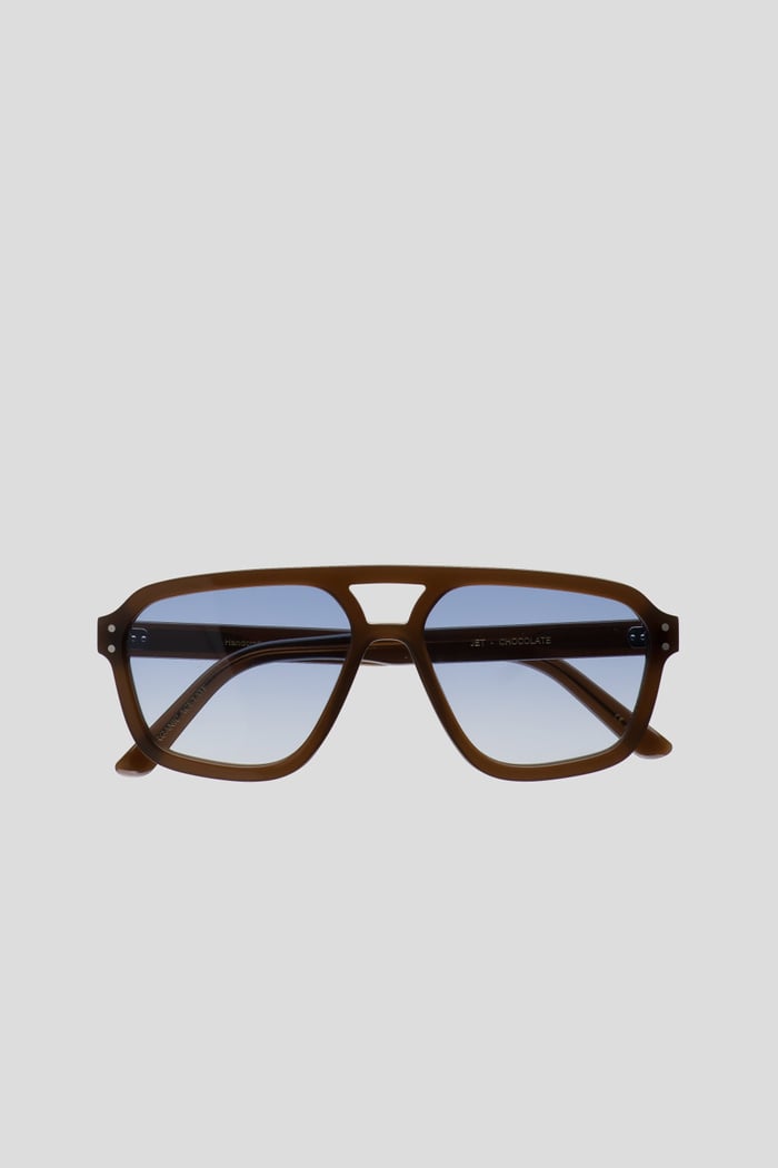 Jet Chocolate - blue gradient lens – Monokel Eyewear